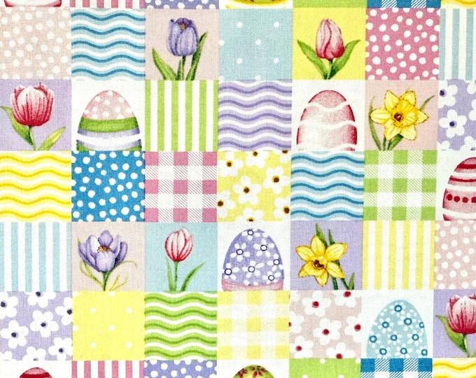 Easter Plaid Fabric by the Yard 100% Premium Cotton “spring is Hare” by ...