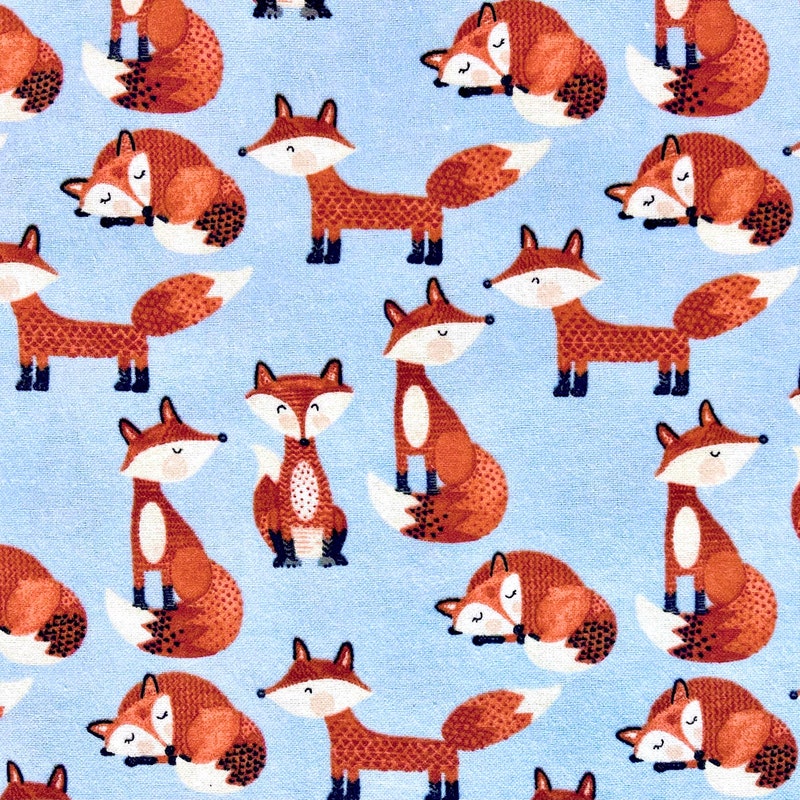Fox Print Fabric - Etsy