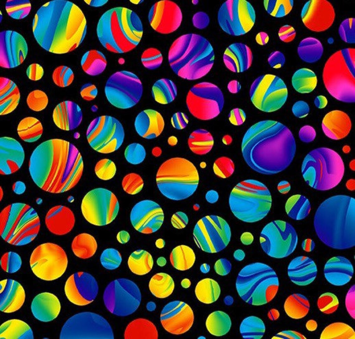 Marble Dots Fabric by the Yard 100% Premium Cotton rainbow | Etsy