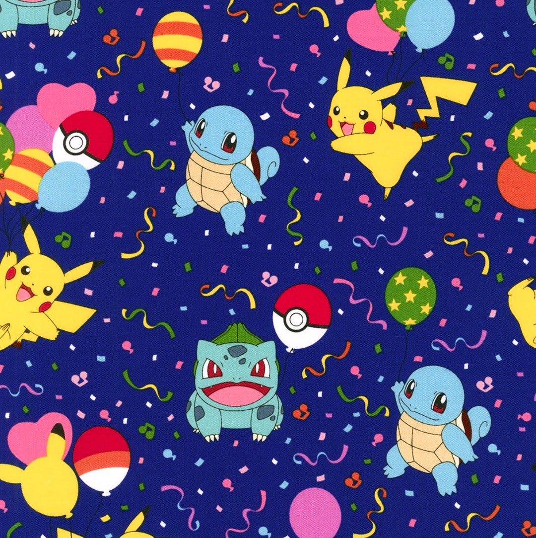 Pokémon Celebration Fabric by the Yard 100% Cotton Robert Kaufman ...