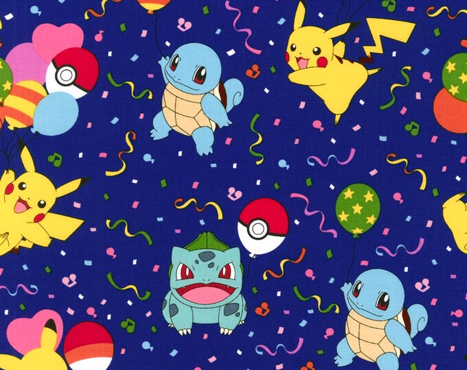 Pokémon Celebration Fabric by the Yard 100% Cotton Robert Kaufman ...