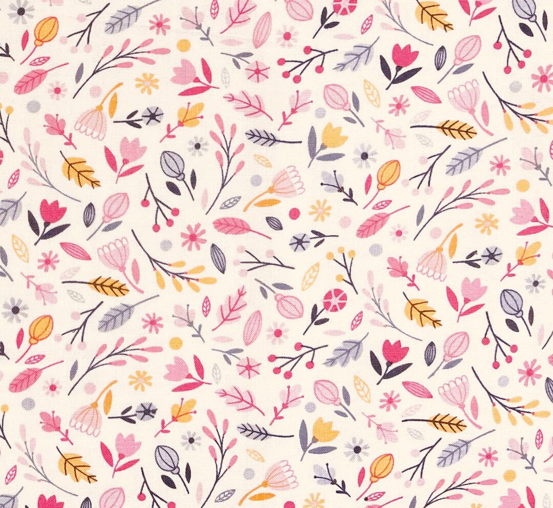 Tiny Wildflower Floral Fabric by the Yard 100% Premium Cotton ...