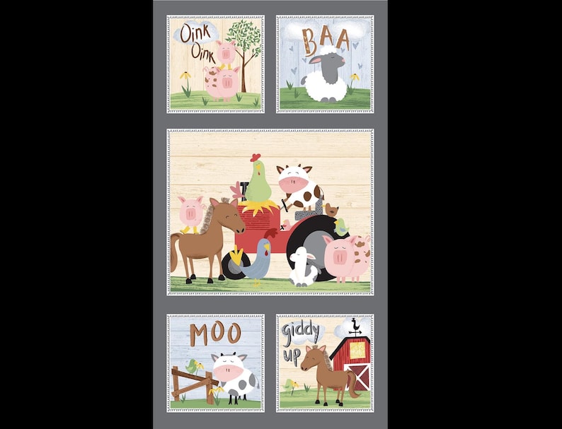 Farm-tastic Friends Fabric Collection 100% Premium Cotton by Studio E ...