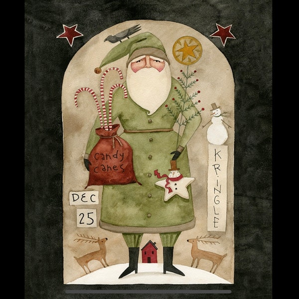 Teresa Kogut Santa Fabric - Etsy