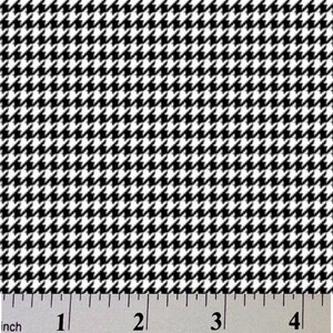 Black and White Houndstooth Print Flannel Fabric by the Yard 100% ...