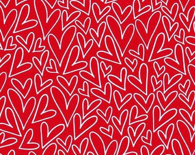 Sending Love Heart Fabric by the Yard or Half Yards 100% Premium Cotton ...