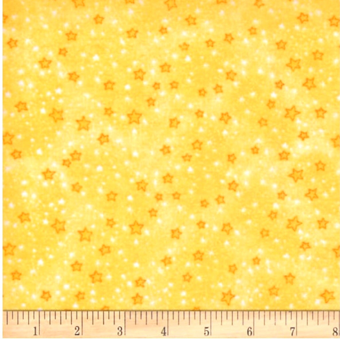 Yellow Stars Flannel Fabric by the Yard or Half Yards 100% - Etsy