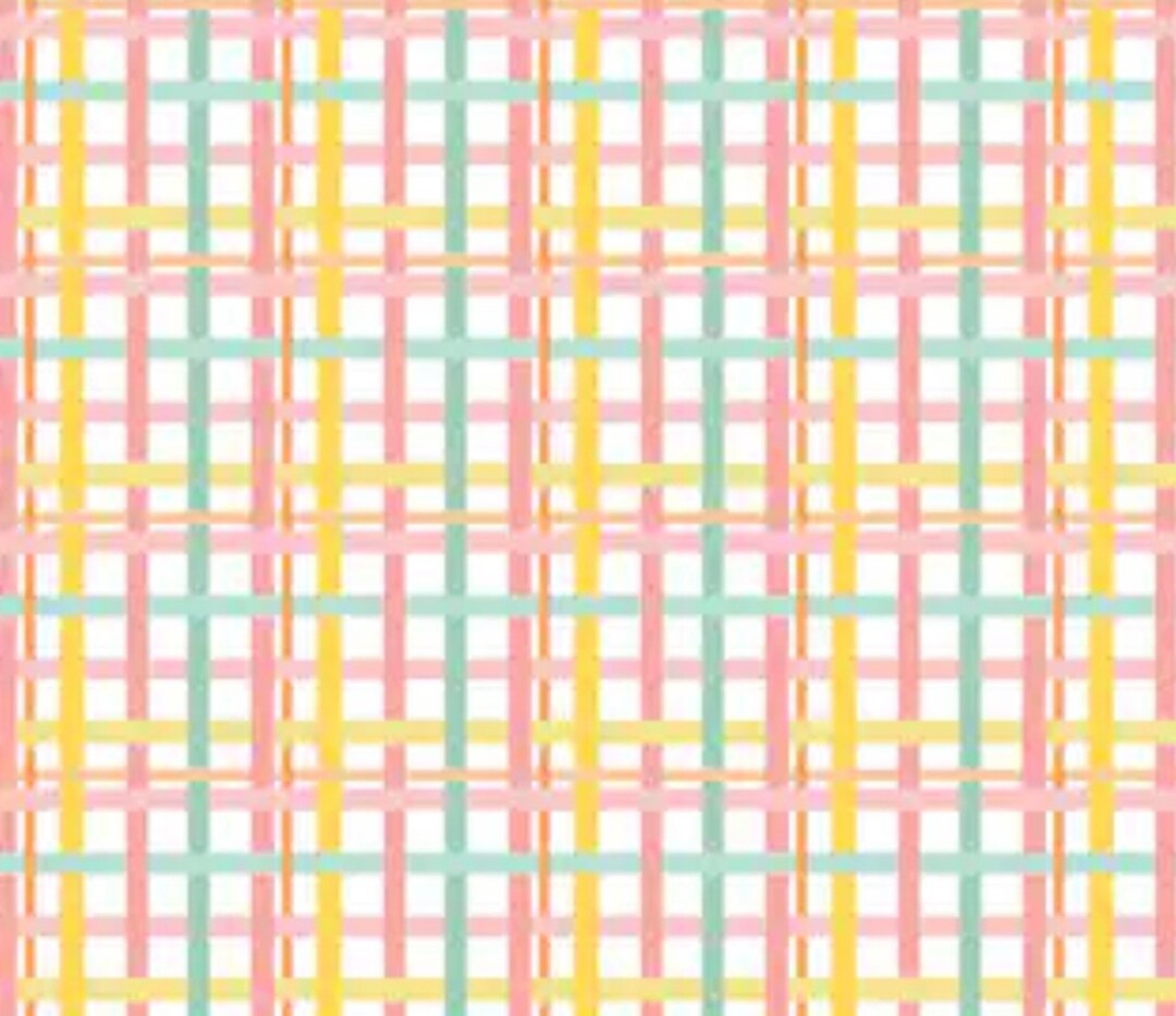 Pastel Plaid Flannel Fabric by the Yard or Half Yards 100% Premium ...