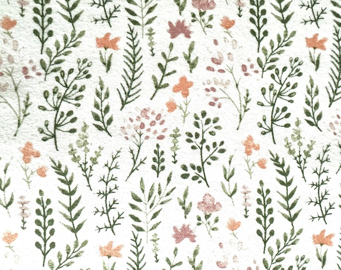 Colton Watercolor Floral Flannel Fabric by the Yard 100% Cotton by ...