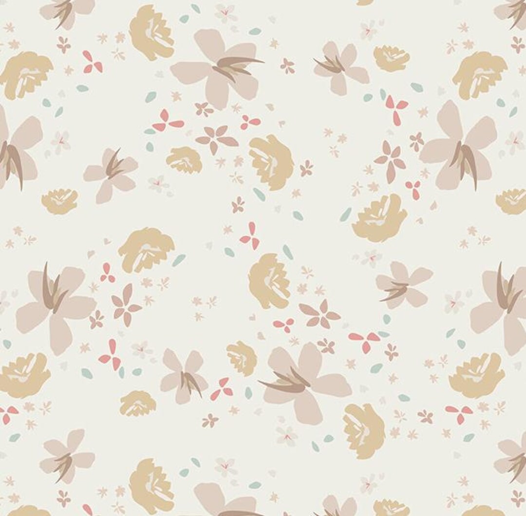 Scattered Wildflowers Fabric by the Yard 100% Premium Cotton “feels ...