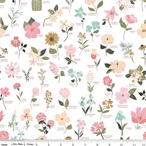 Wild and Free State Flowers Fabric by the Yard 100% Premium Cotton by ...