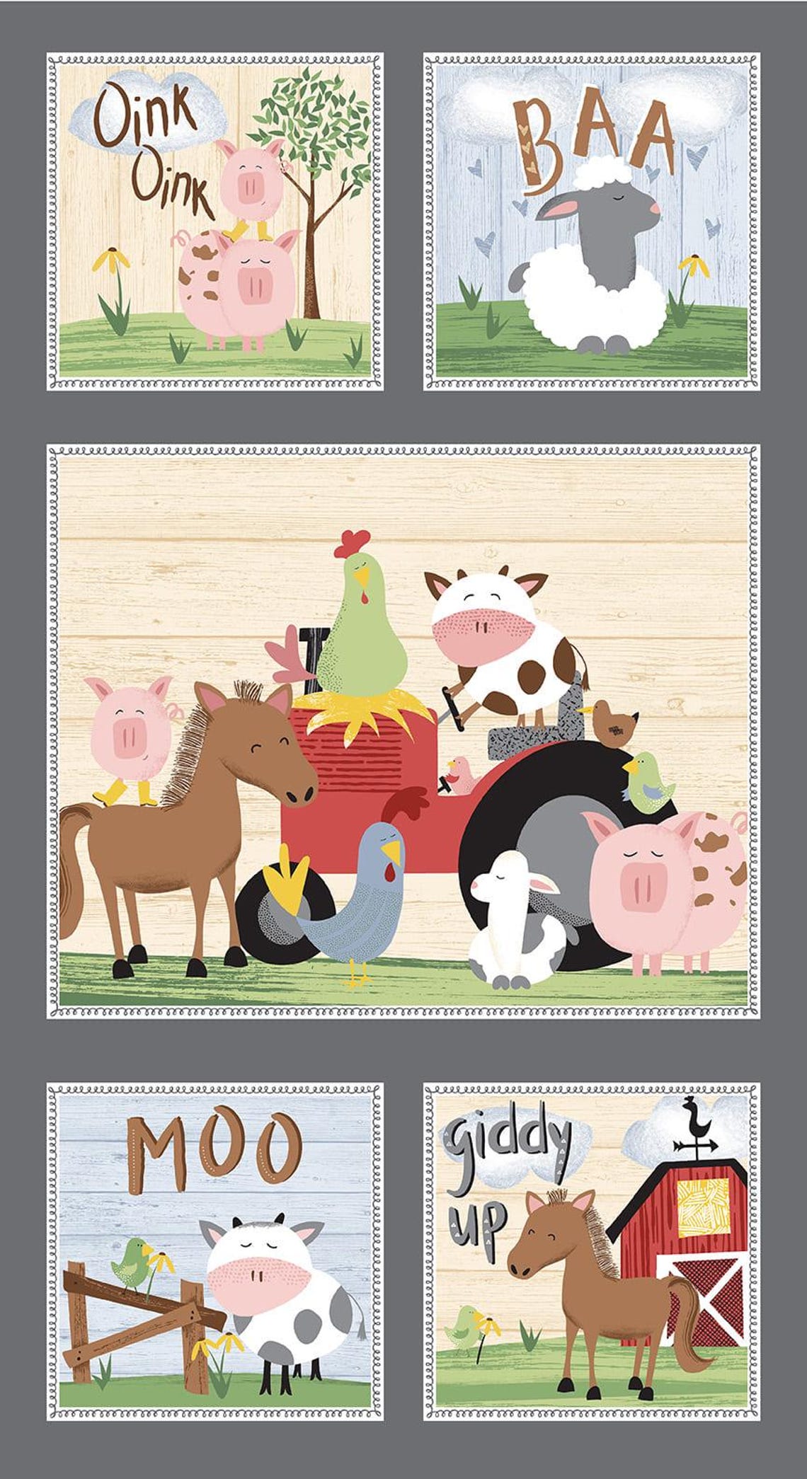 Farm-tastic Friends Fabric Collection 100% Premium Cotton by Studio E ...