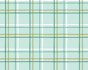 Mint Plaid Fabric | Etsy