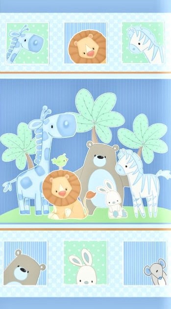 Little Peepers 24” Panel Zoo Animals Flannel Fabric by the Yard 100% ...