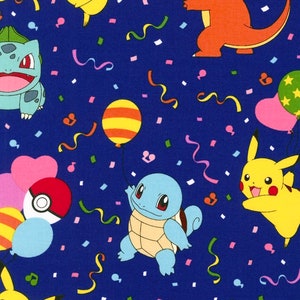 Pokémon Celebration Fabric by the Yard 100% Cotton Robert Kaufman ...