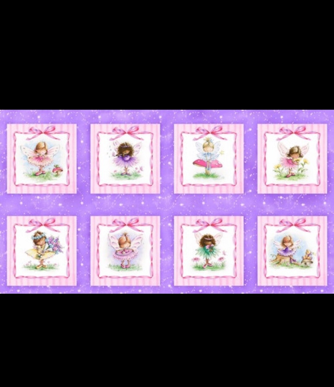 Fairy Garden Fairies 24” Quilt Block Panel 100% Premium Cotton Fabric ...