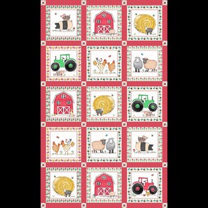 Hay Day Farm Animals Fabric Collection 100% Premium Cotton by Kate ...