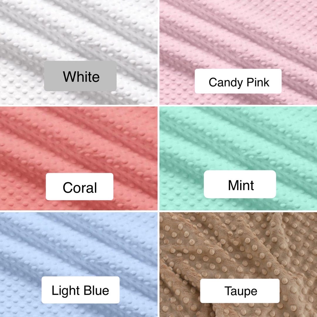 Dimple Dot Luxe Minky Fabric by the Yard 58” Wide Single-sided Premium ...