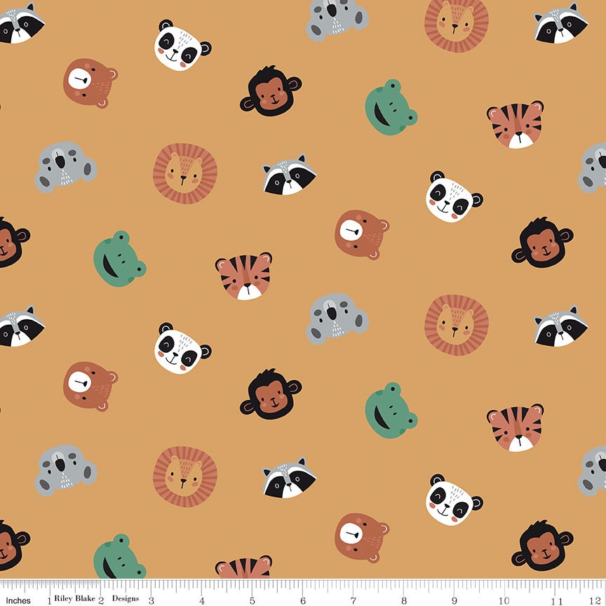 Alphabet Zoo Collection Fabric by the Yard 100% Premium Cotton by Riley ...