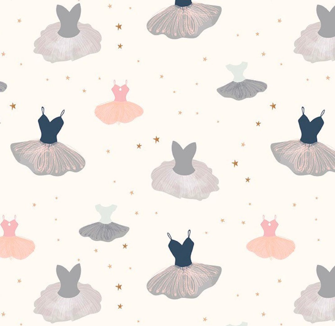 Little Ballerina Tutus Sparkle Fabric by the Yard 100% Premium Cotton ...