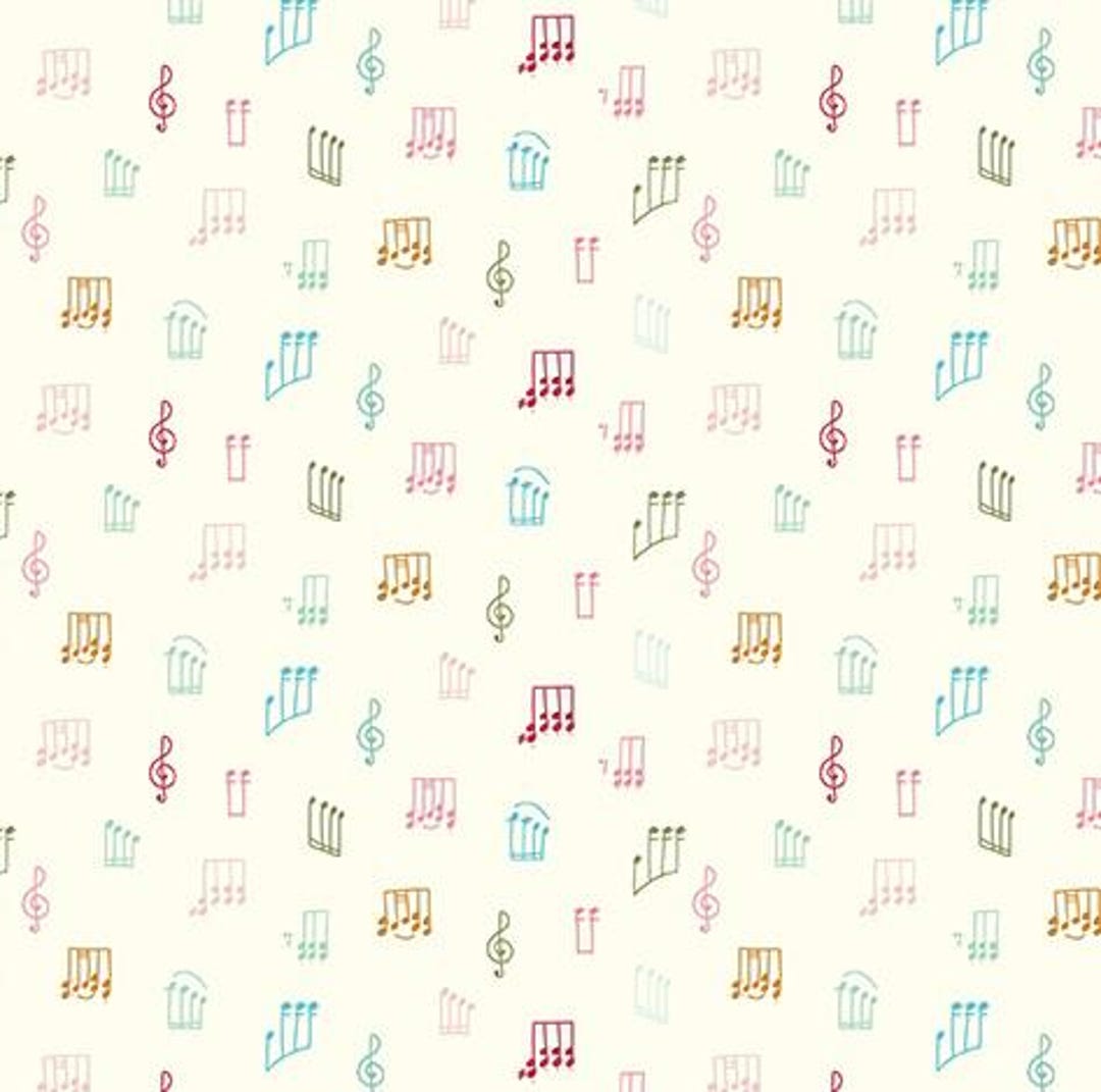 Opus Musical Notes Fabric by the Yard 100% Premium Cotton “swan ...
