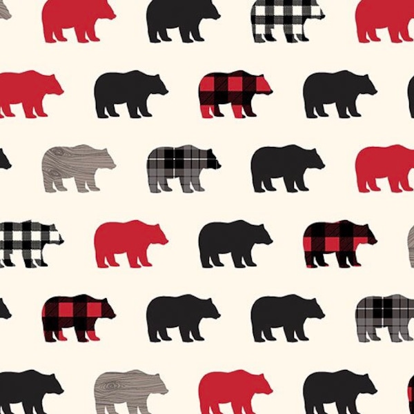 Black Bear Fabric - Etsy
