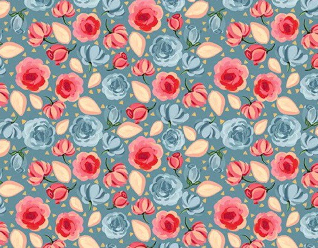 Mon Cheri Small Packed Roses Fabric by the Yard 100% Premium Cotton ...
