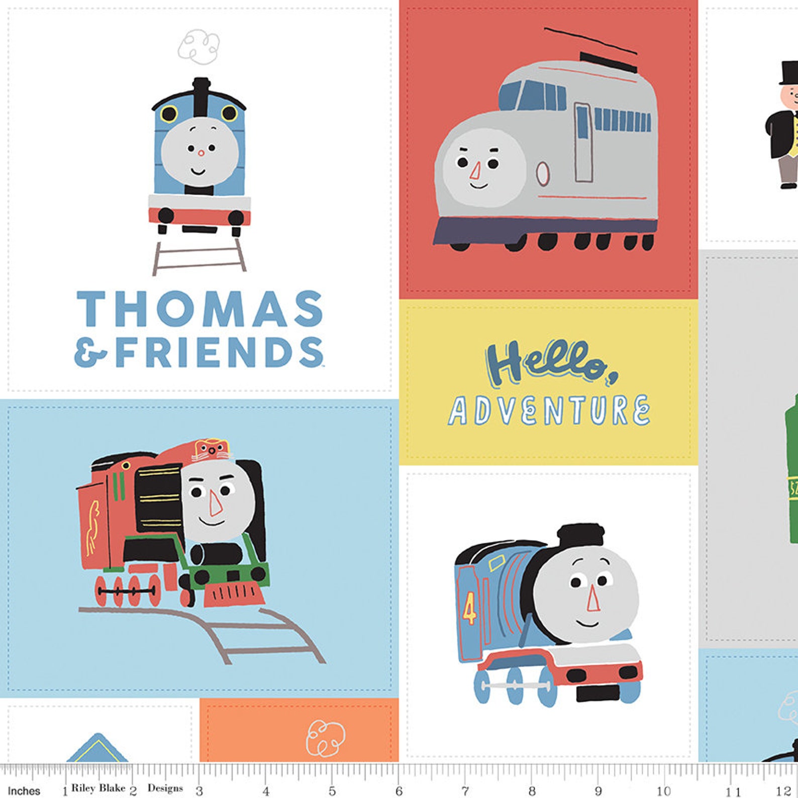 Thomas & Friends Sodor Railway Collection Fabric by the Yard 100% ...