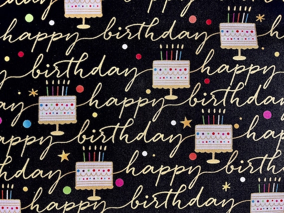 Birthday Fabric By The Yard