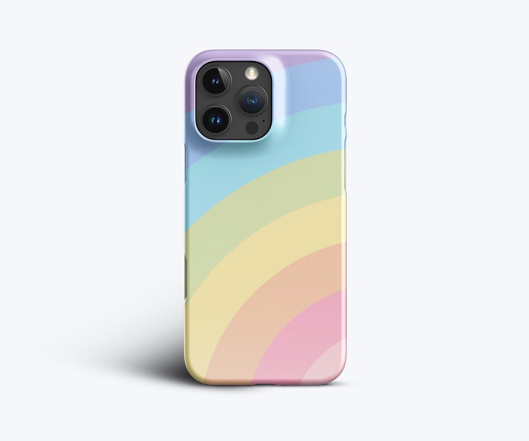 Pastel Rainbow Custom Phone Case - Personalised Name - Cute Kawaii Fun ...