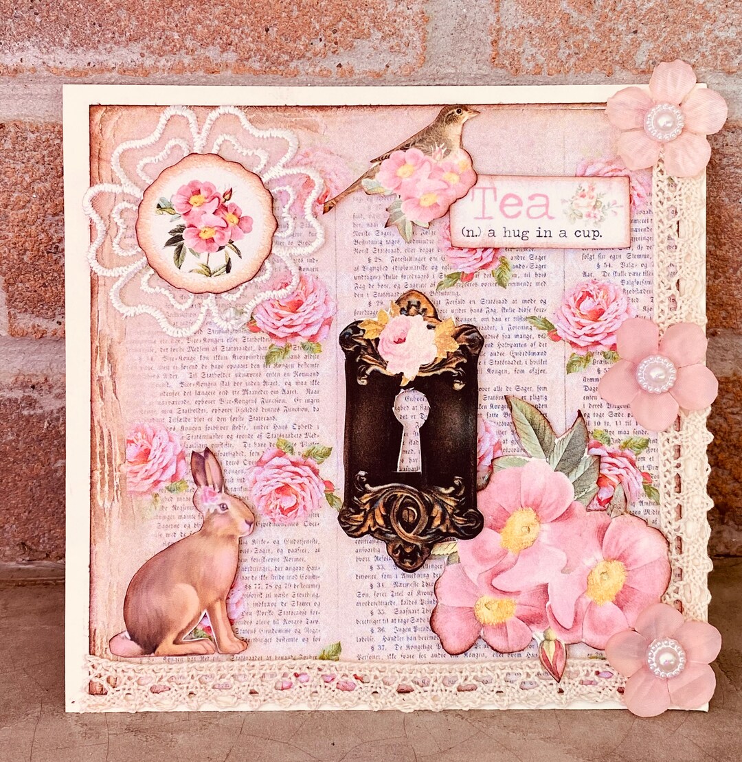Vintage Style Postcard, 3D Handmade 13.5x14 Cml - Etsy