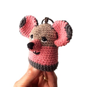 Personalized Keychain Crochet Animal, Crochet Key Ring Holder for Gift ...