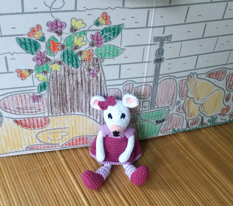 Crochet Mouse Girl Pattern: Amigurumi Doll With Dress (PDF Pattern) - Etsy