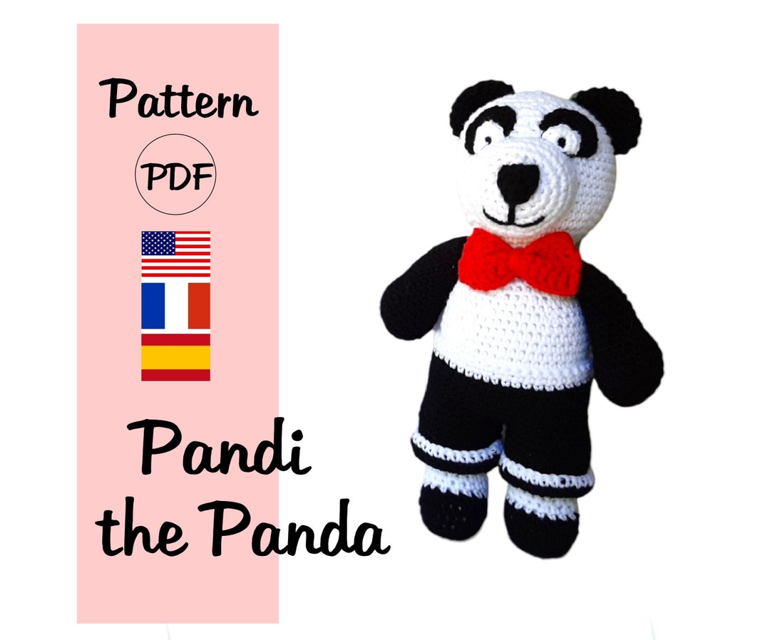 PATTERN Crochet PANDA in English, Crochet Pattern Bear Panda, Amigurumi ...