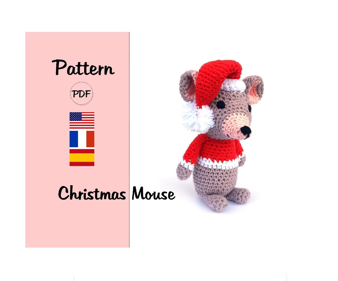 Christmas Mouse Crochet Pattern, Crochet Tutorial Mouse With a ...