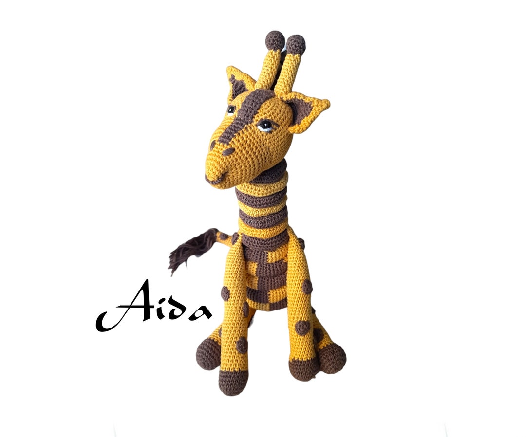 Giraffe Crochet Stacking Toy, Amigurumi Giraffe Interactive Toy ...