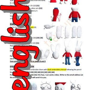 Simon the Rabbit Crochet Pattern, Crochet Pattern Simon and Gaspard ...
