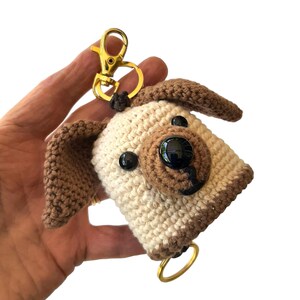 Crochet Dog Cute Keychain for Boy or Girl, Key Ring Dog Amigurumi, Key ...