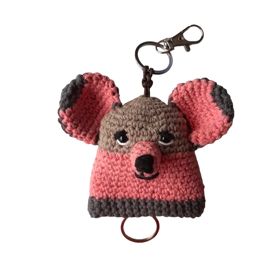 Personalized Keychain Crochet Animal, Crochet Key Ring Holder for Gift ...