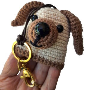 Crochet Dog Cute Keychain for Boy or Girl, Key Ring Dog Amigurumi, Key ...