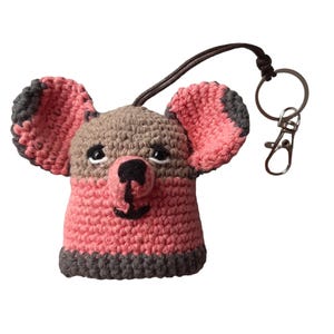 Personalized Keychain Crochet Animal, Crochet Key Ring Holder for Gift ...