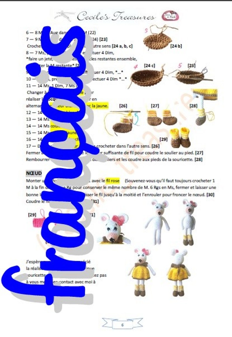 Crochet Mouse Girl Pattern: Amigurumi Doll With Dress (PDF Pattern) - Etsy