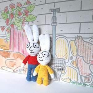Crochet Pattern Simon the Rabbit Mini, Tutorial Crochet Simon the ...