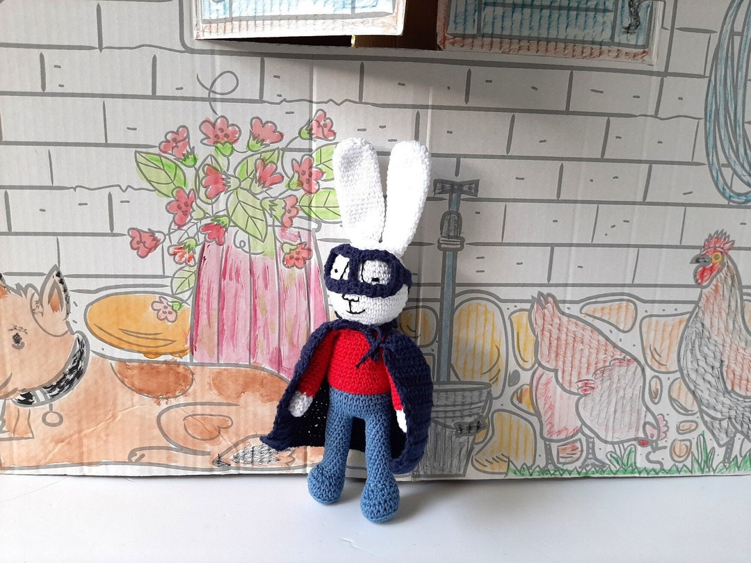 Simon Super Conejo, Amigurumi Simon El Conejo, Simon El Conejo Crochet ...