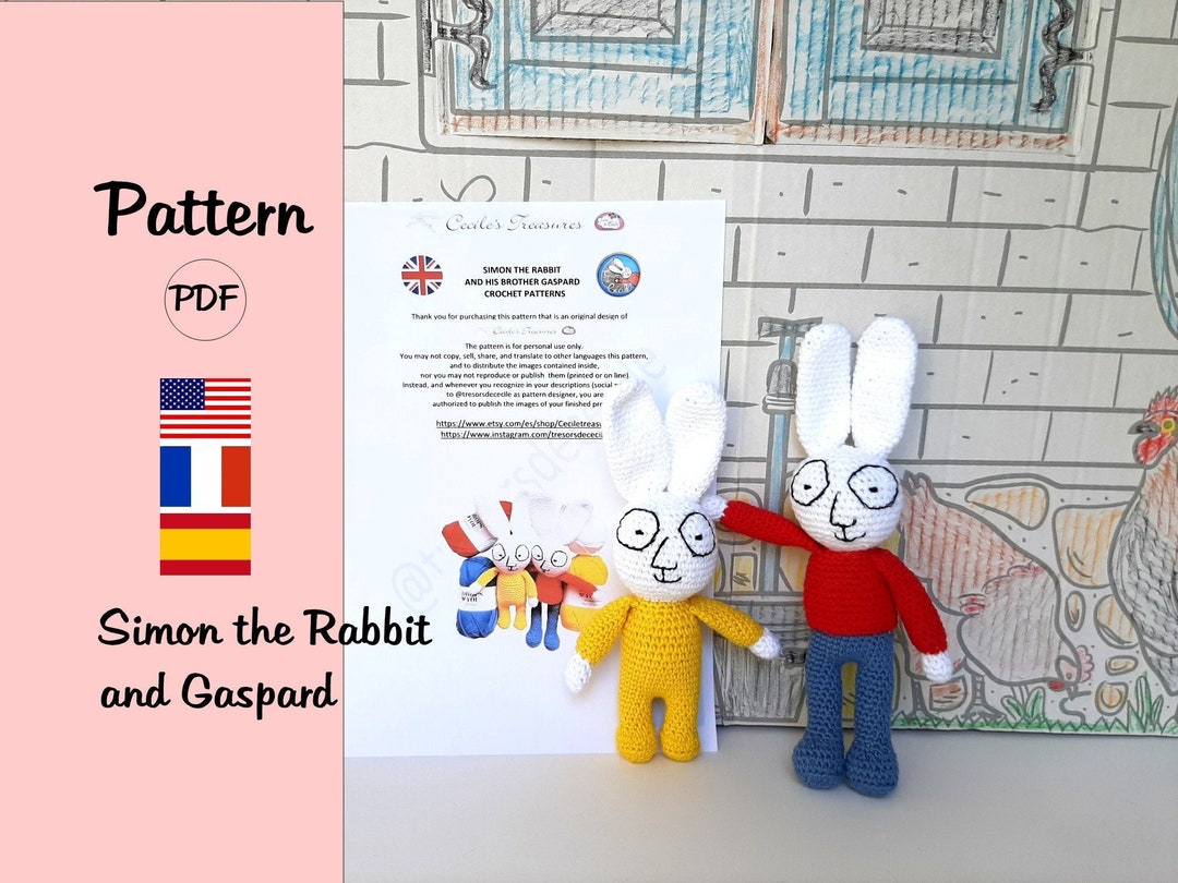 Simon the Rabbit Crochet Pattern Crochet Pattern Simon and - Etsy