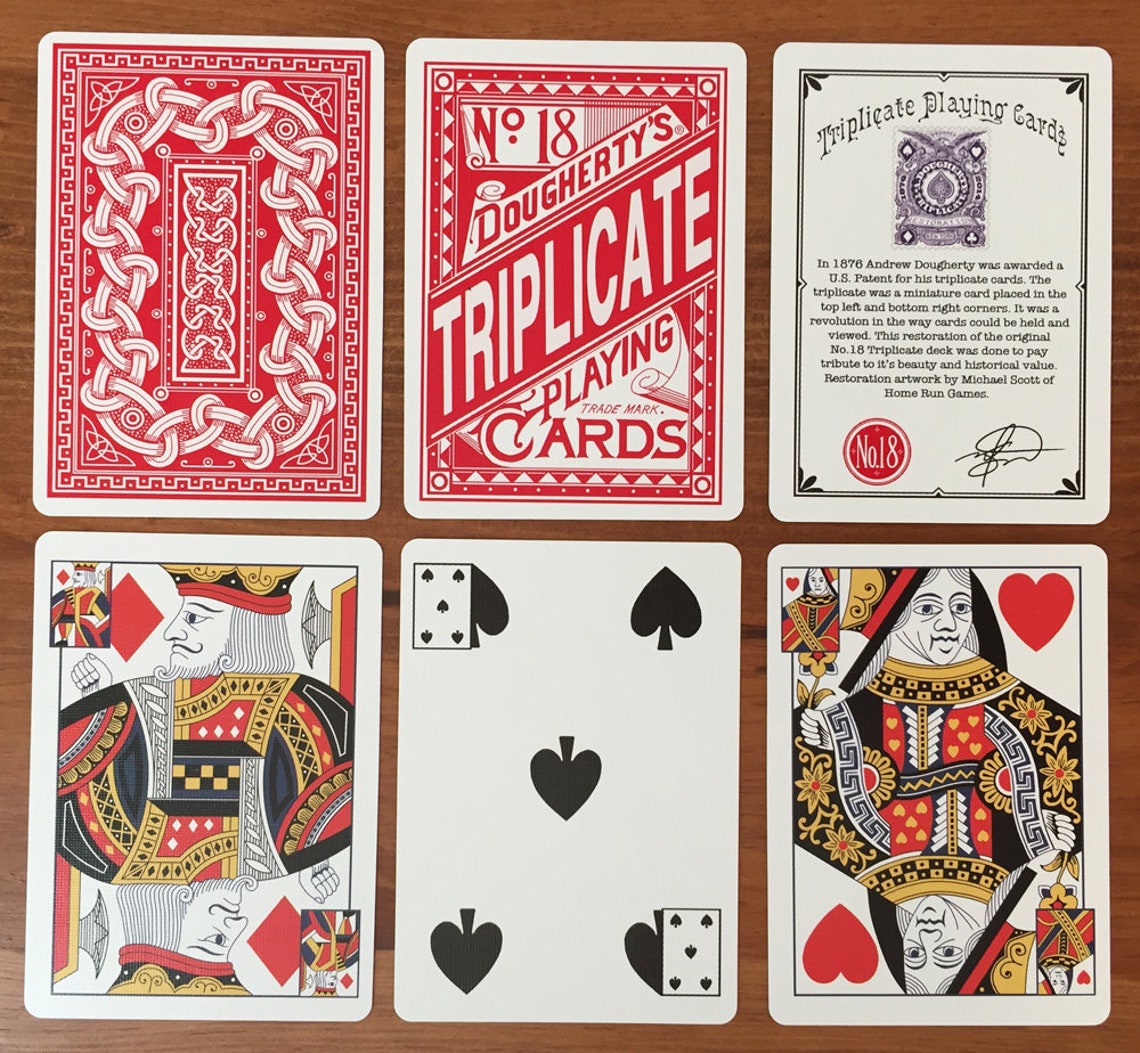 Triplicate Playing Cards - Etsy