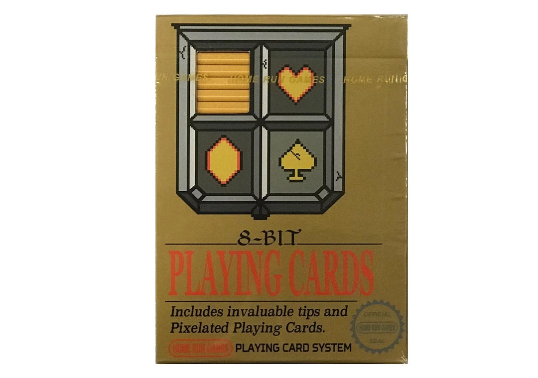 8-bit Gold Playing Cards - Etsy