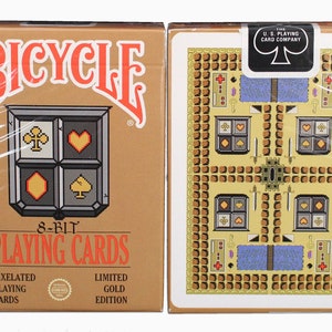 Bicycle 8-bit Gold Limited Playing Cards - Etsy
