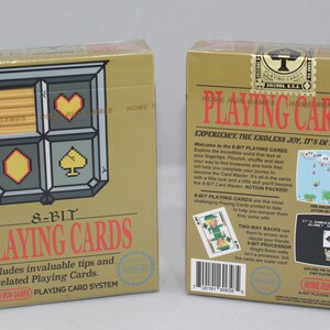 8-bit Gold Playing Cards - Etsy
