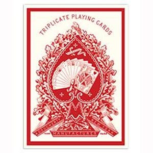 Triplicate Dragon Playing Cards Red - Etsy